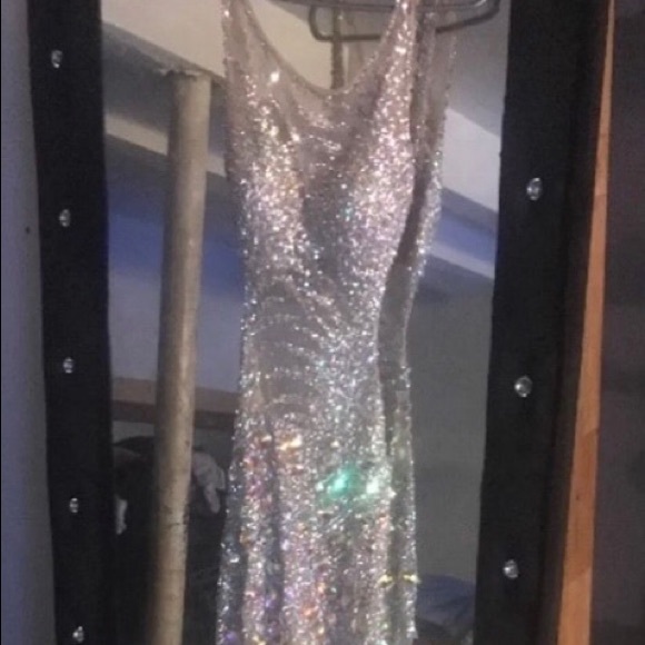 Jovani | Dresses | Jovani Sheer Gown With Rhinestones | Poshmark